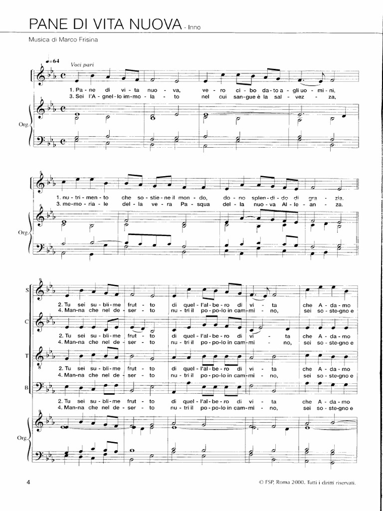 Pane Di Vita Nuova - Frisina | PDF