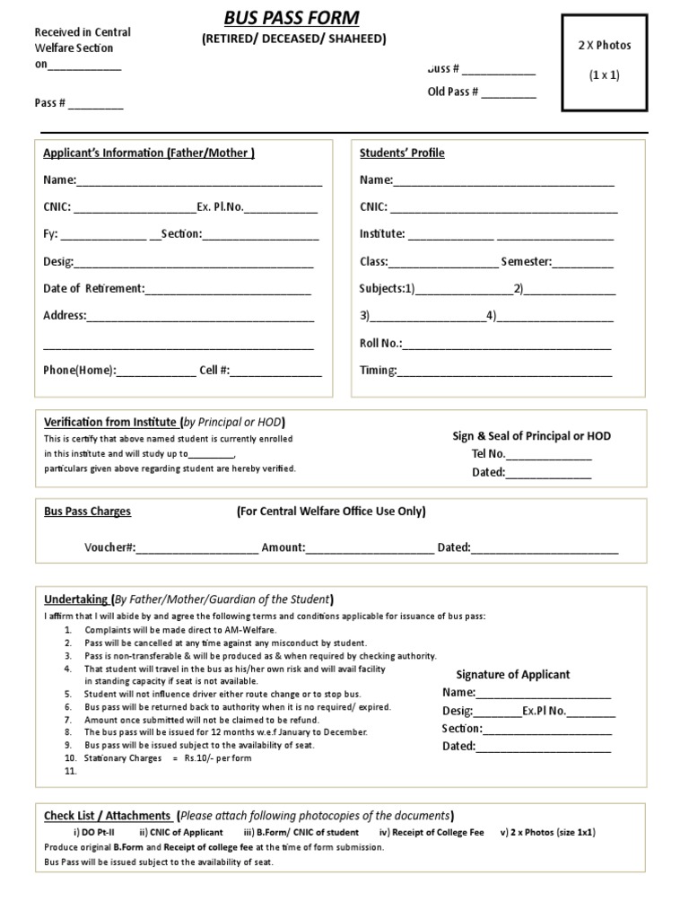 Bus Pass | PDF | Government | Business