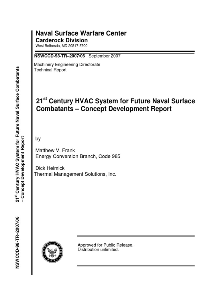 21st Century HVAC System For Future Naval Surface Combatants | PDF ...