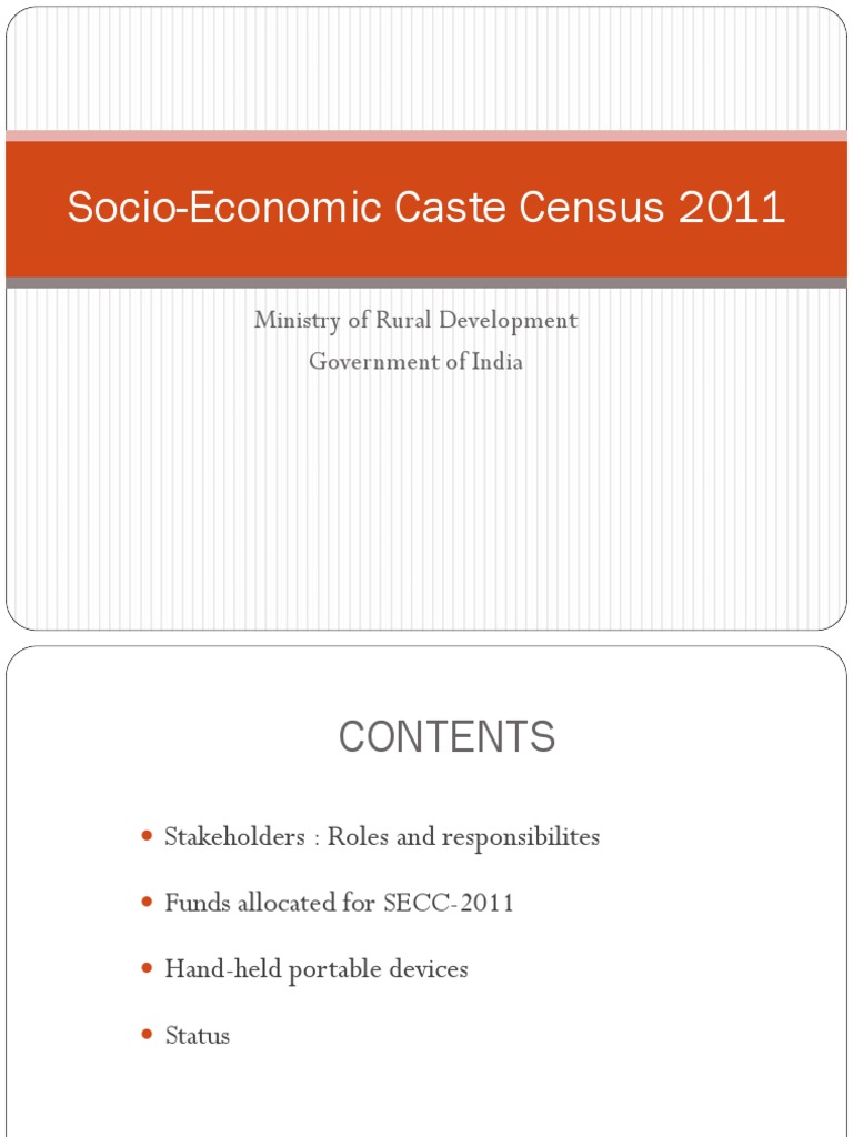 Socio-Economic Caste Census 2011 | PDF | Mobile Device | Census