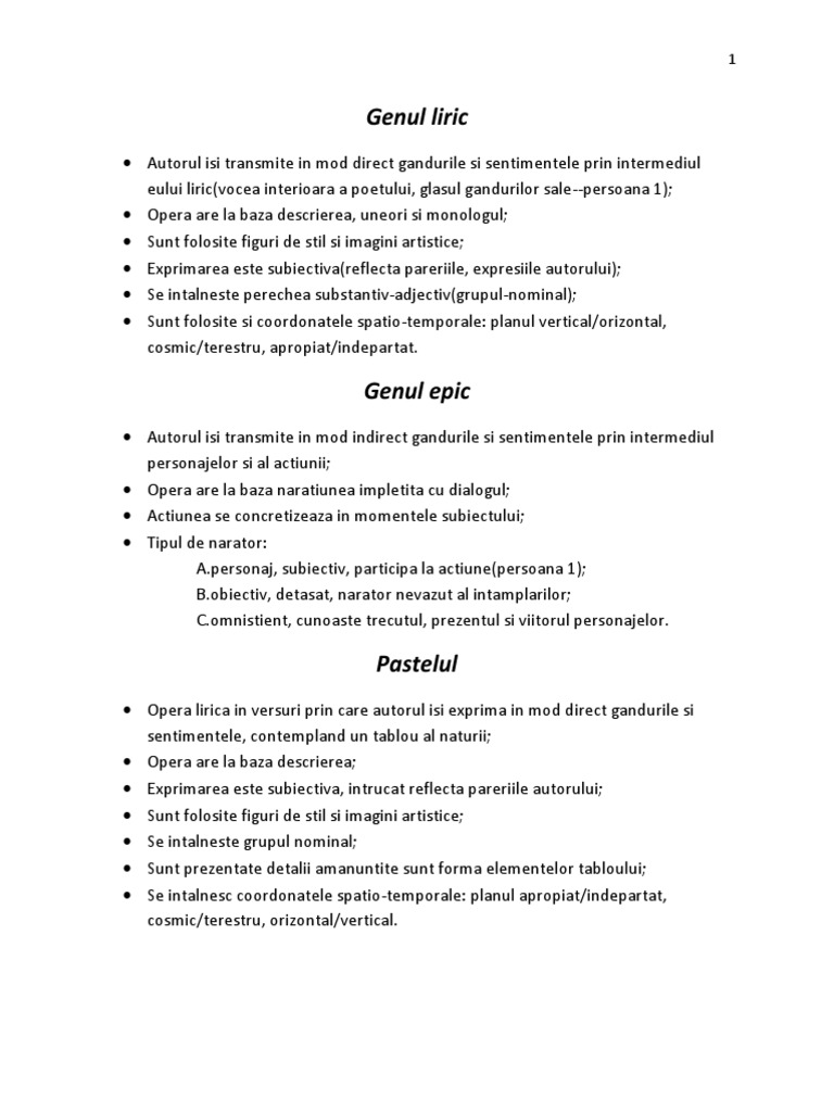 Genul Liric | PDF