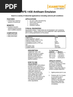 XIAMETER™ AFE-0120 Antifoam Emulsion: Features & Benefits Composition ...
