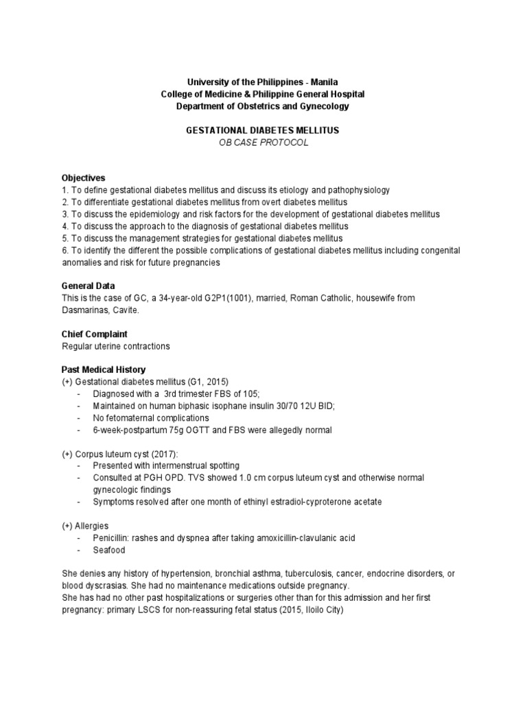 GDM | PDF | Gestational Diabetes | Diabetes Mellitus Type 2
