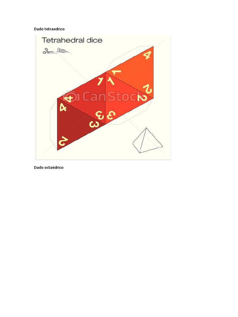 Dado Tetraedrico | PDF