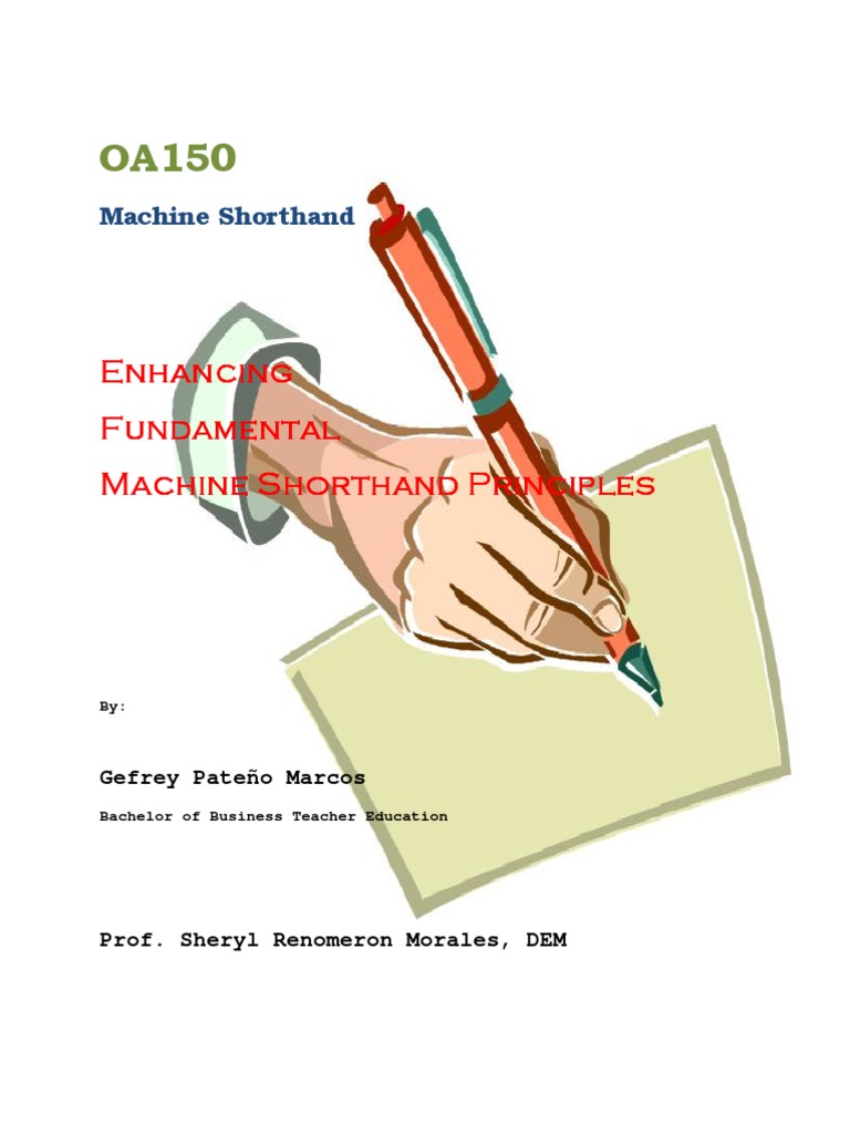 Machine Shorthand Exercises | Semiotics | Linguistics