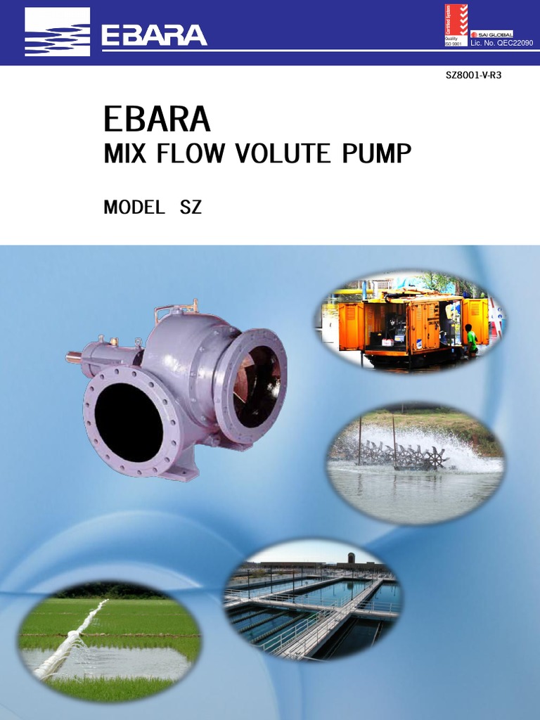 EBARA SZ Mixed Flow Pump Overview | PDF | Engines | Horsepower