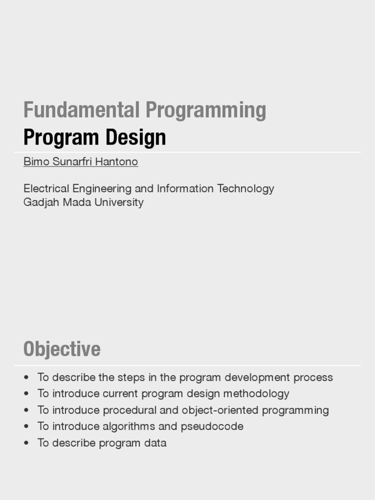 02 Program Design PDF | PDF | Algorithms | Computer Program