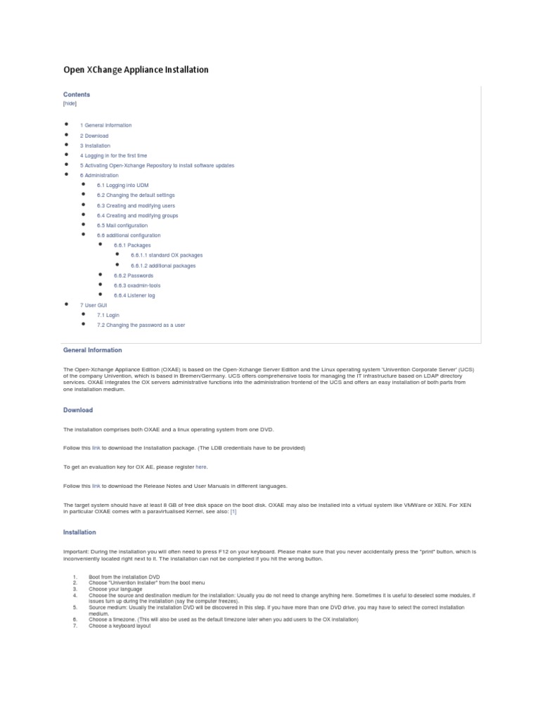 Open-Xchange Appliance Installation Guide | PDF | Email Address ...