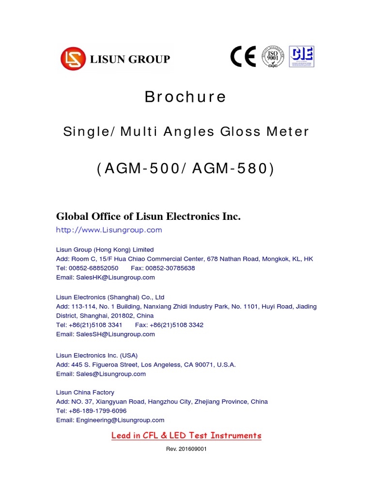 Single Angles Gloss Meter | PDF | Calibration | Metrology