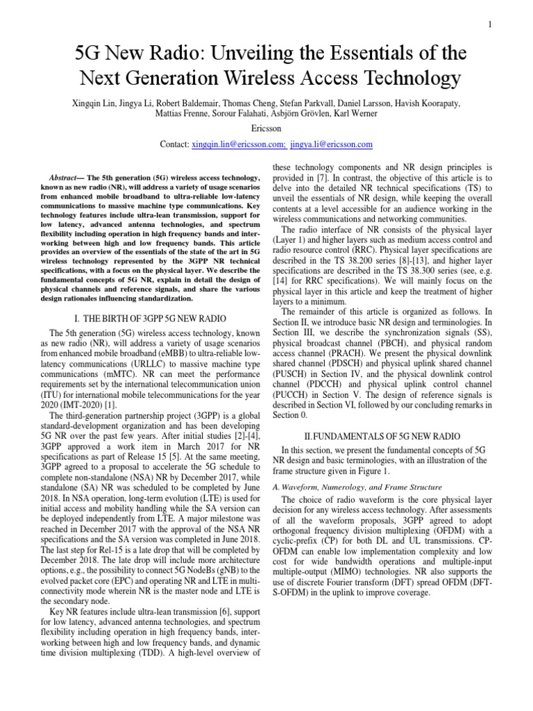 5g NR | PDF | Orthogonal Frequency Division Multiplexing | Mimo