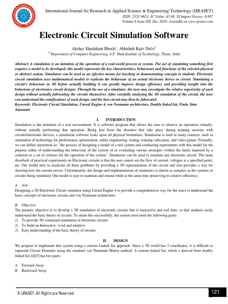 computer simulation of electronic circuits Electronic circuit simulation computer simulation of electronic circuits Electronic circuit simulation