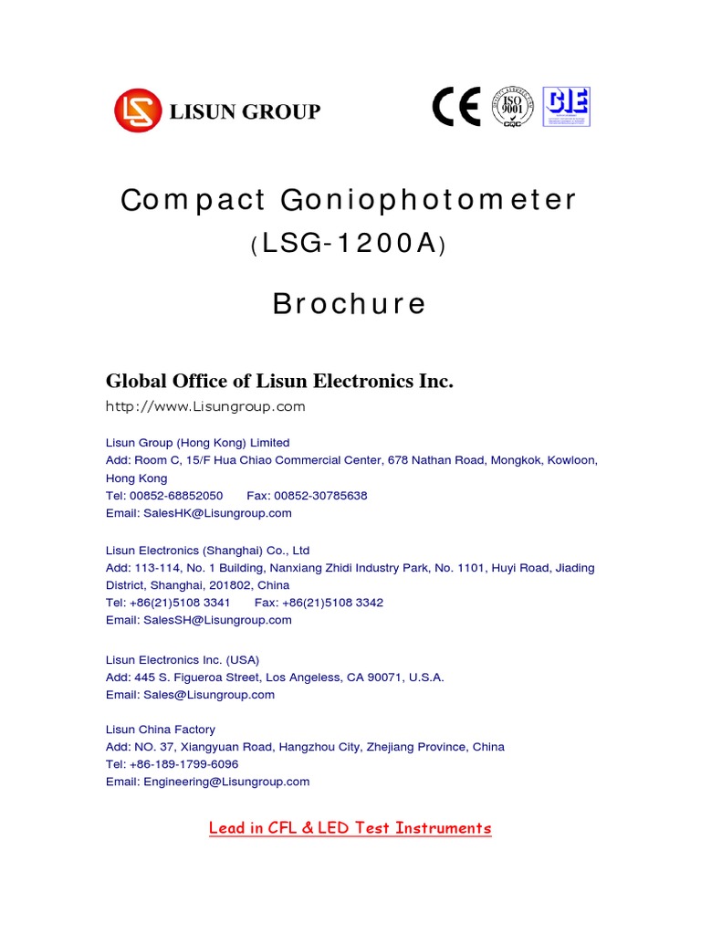 Compact Goniophotometer | PDF | Lighting | Light
