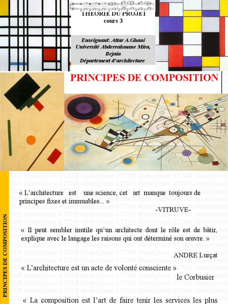Cours 03 Principes de Composition | PDF | Conception architecturale | Architecture