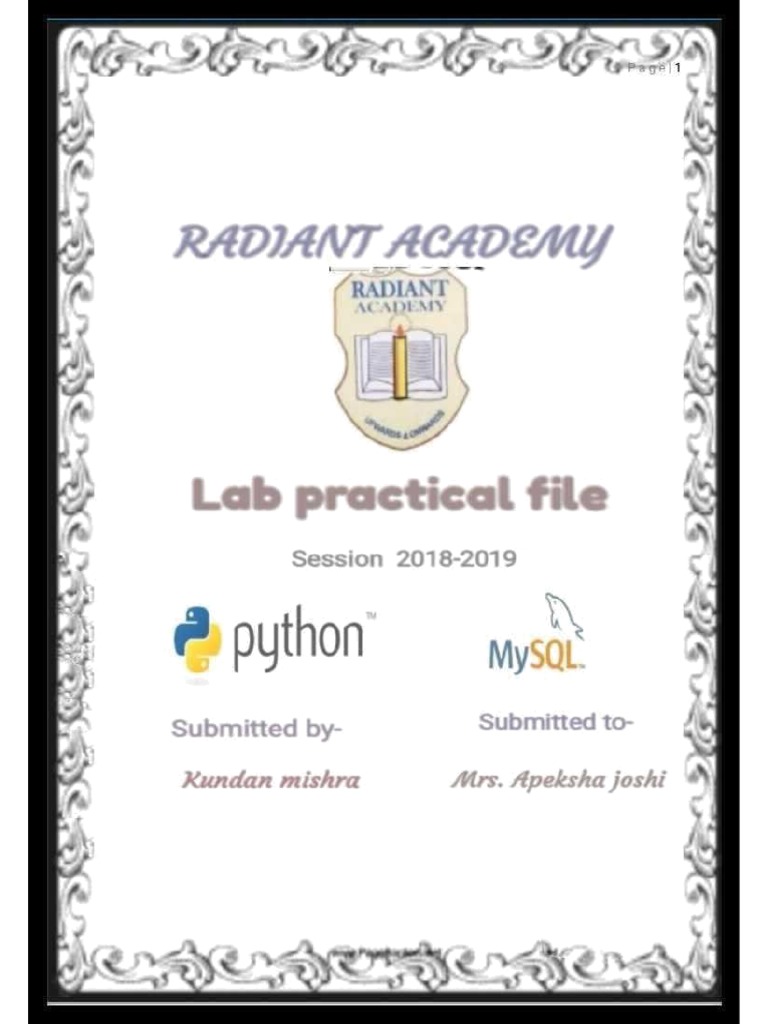 Python Project File Pdf Fraction Mathematics Computer Programming