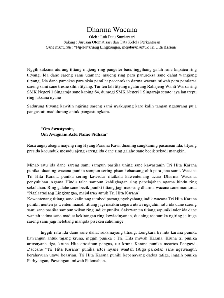 Dharma Wacana | PDF