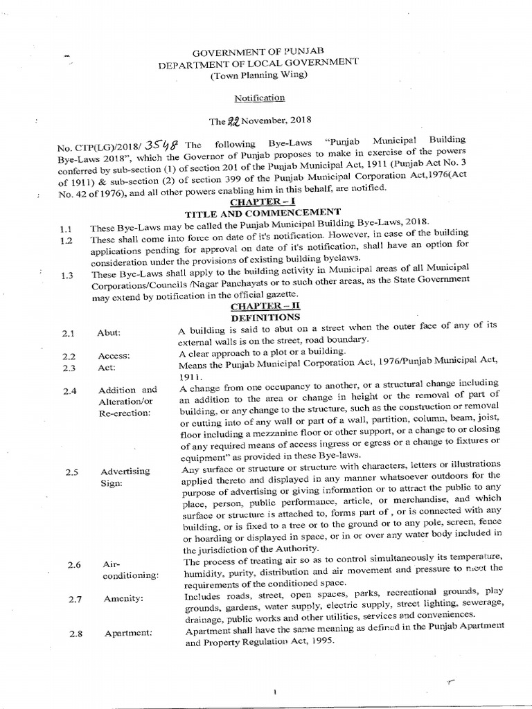 Building Bylaws 2018 | PDF | Building | Wall