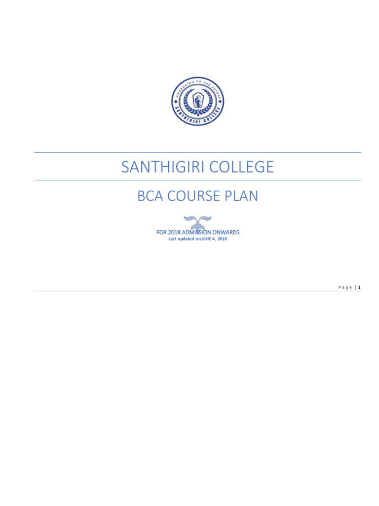 BCA Course Plan | PDF | Academic Term | Test (Assessment)