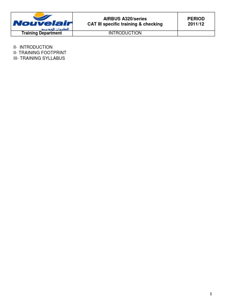 Cat III Syllabus | PDF | Aerospace Engineering | Aircraft