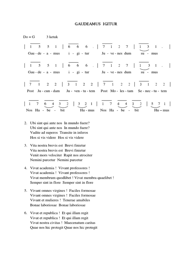 Gaudeamus Igitur | PDF