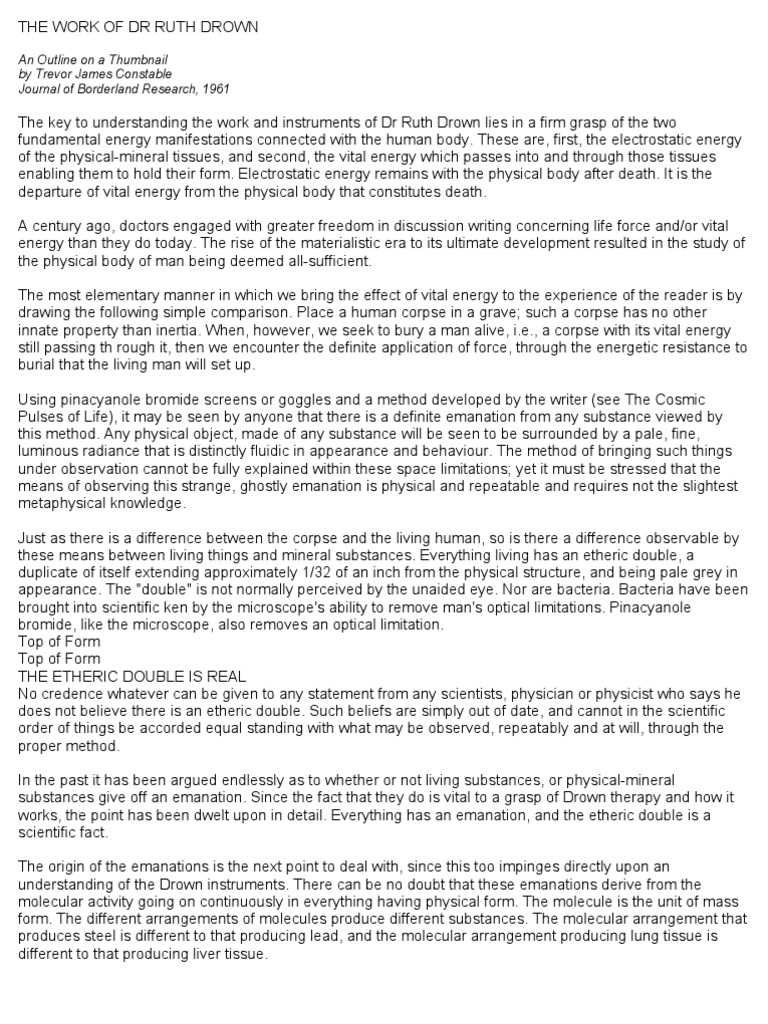 The Work of DR Ruth Drown | PDF | Hermetic Qabalah | Pathology