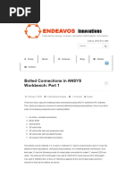 Modeling Bolted Connections in ANSYS | PDF | Screw | Finite Element Method