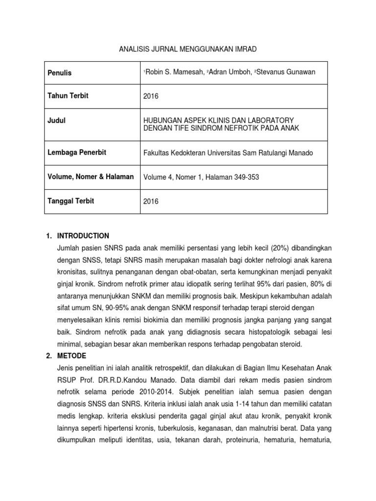 Analisis Jurnal Menggunakan Imrad | PDF