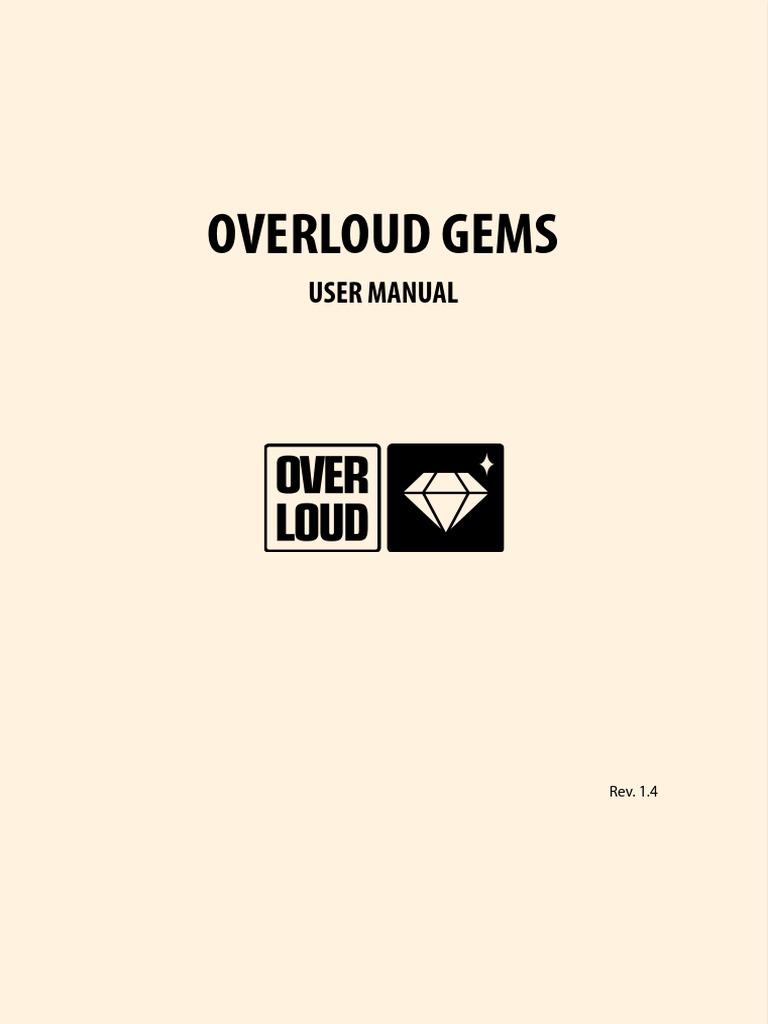 Overloud Gems: User Manual | PDF | Equalization (Audio) | Bandwidth (Signal Processing)