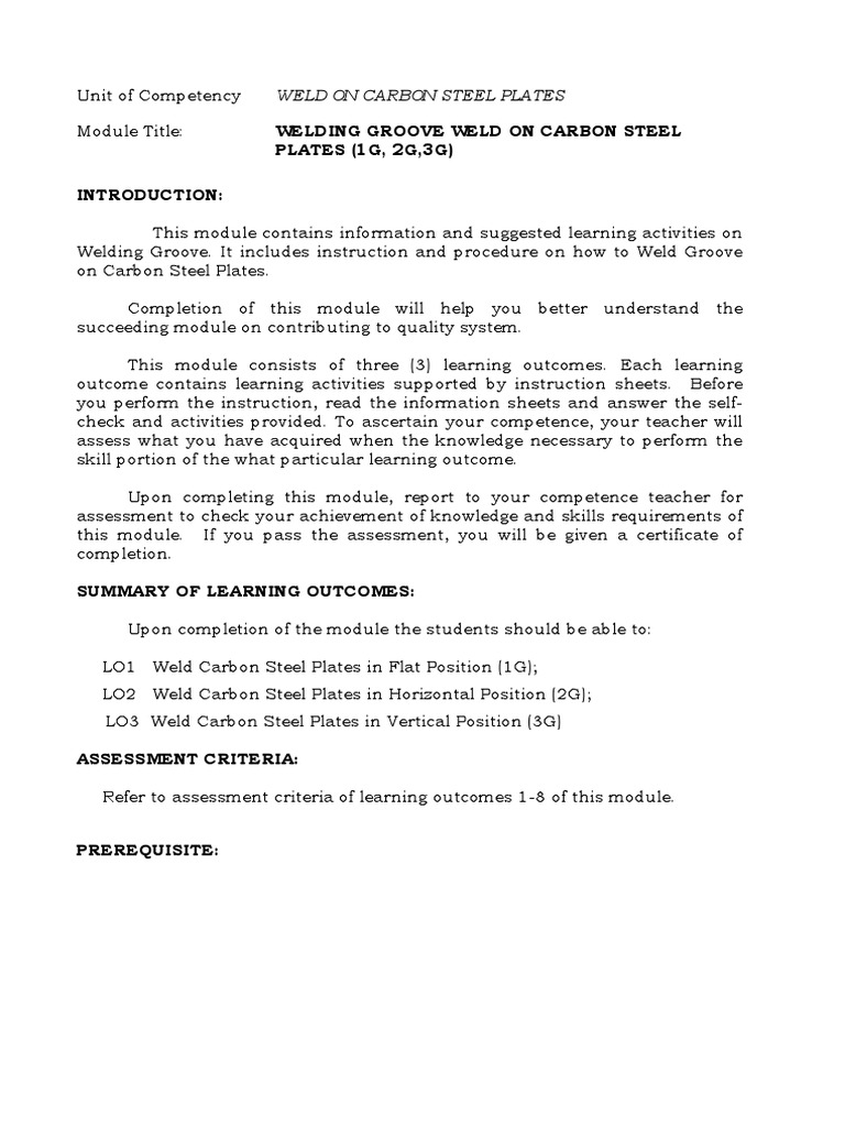 1g Flat Position | PDF | Welding | Construction