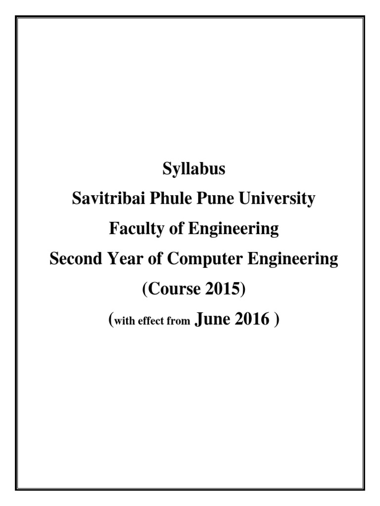 SPPU SE Computer Engineering 2015 Pattern Course Syllabus | PDF ... SPPU SE Computer Engineering 2015 Pattern Course Syllabus | PDF ...