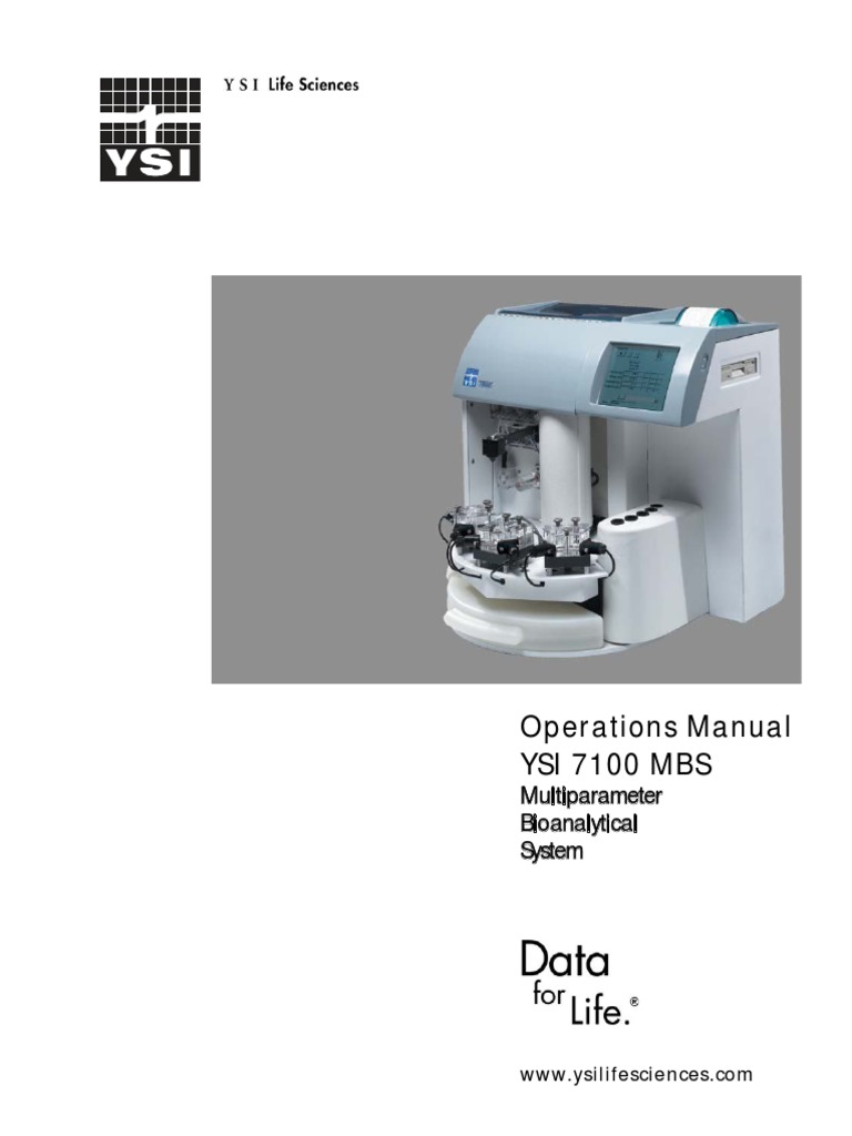 YSI 7100 MBS Operations Manual | PDF | Ac Power Plugs And Sockets | Barcode
