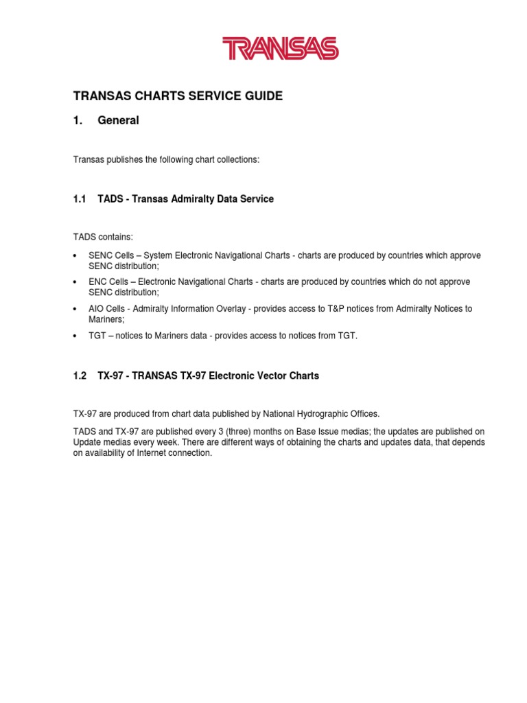 Transas Charts Service Overview | PDF | Dvd | Multimedia