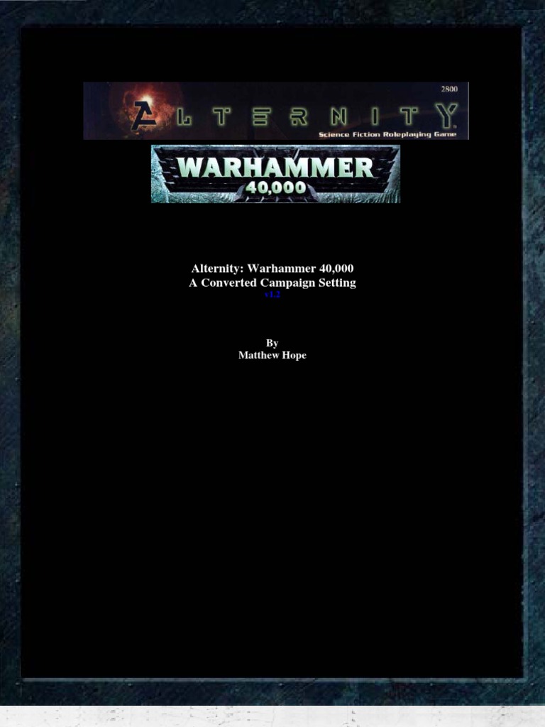 Alternity 40k v1 2 | PDF | Nature
