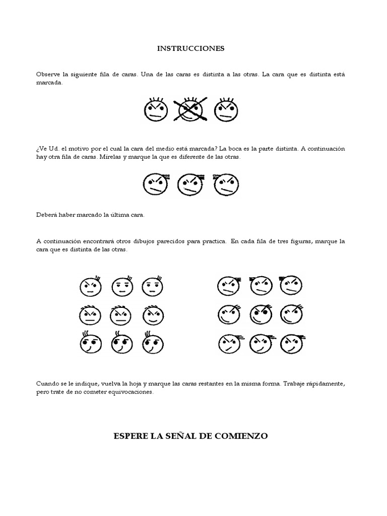 Test de Caras-2 | PDF