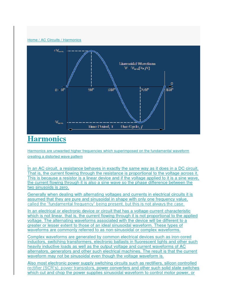 Harmonics: Home / AC Circuits / Harmonics | PDF | Rectifier ...