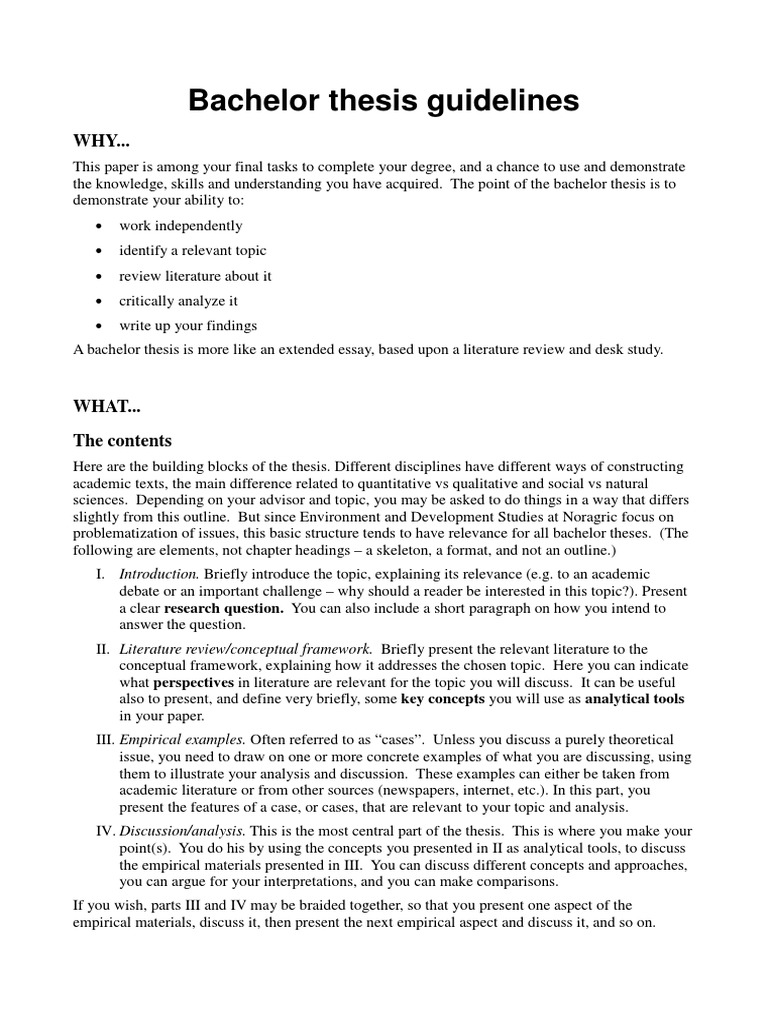 Bachelor Thesis | PDF | Thesis | Justification