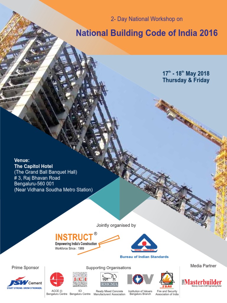 National Building Code of India 2016: 2-Day National Workshop On | PDF ...