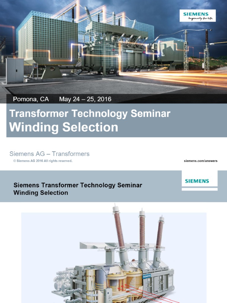 SIEMENS Transformer Winding Selection | PDF | Nature