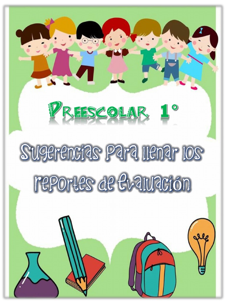 Sugerencias para Reportes de Evaluación Preescolar | PDF | Conocimiento ...