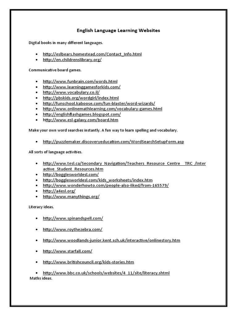 English Language Learning Websites | PDF | Semiotics | Cognition