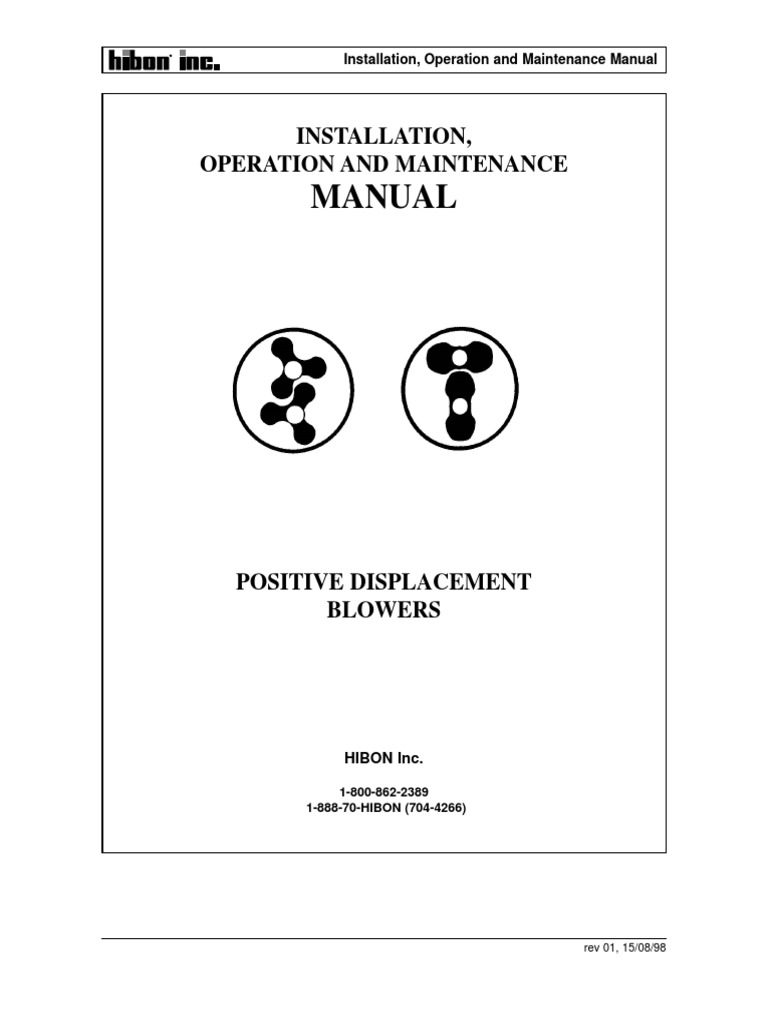 Hibon tri lobe blower manual.pdf | Motor Oil | Valve
