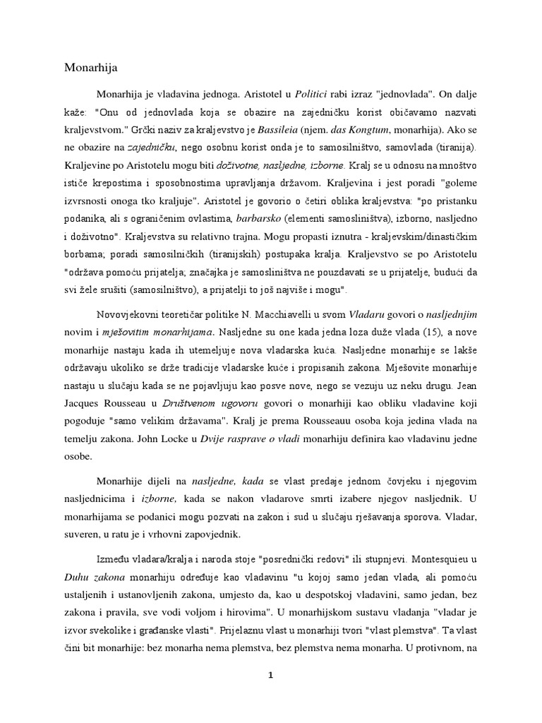 Monarhija | PDF