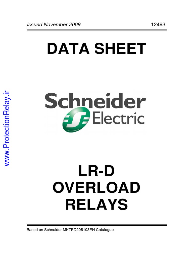 Schneider LR-D Overload Relays | PDF | Relay | Temperature
