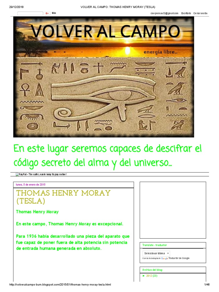 Volver Al Campo - Thomas Henry Moray (Tesla) | PDF | Electrón | Dipolo