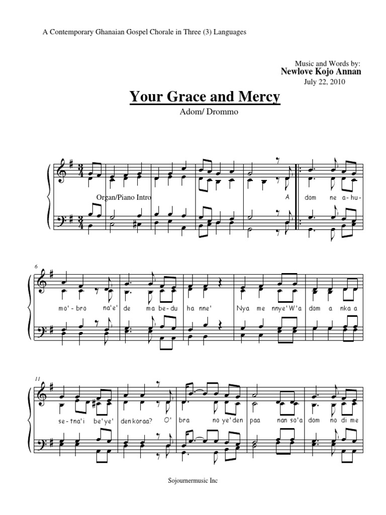 Your Grace and Mercy - Newlove Annan | PDF