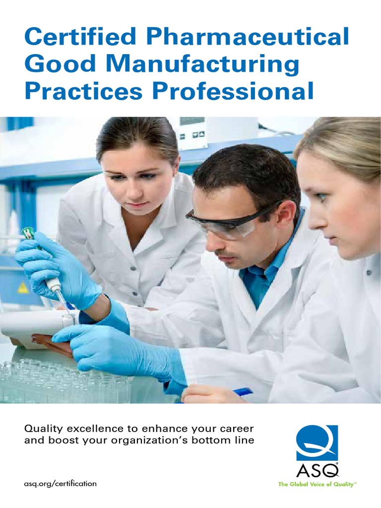 Certified Pharmaceutical Good Manufacturing Practices Professional | PDF | Verification And ...