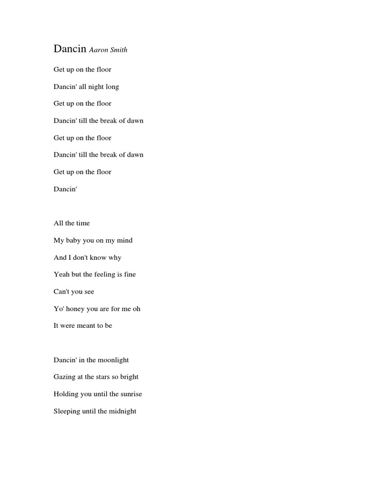 Dancin: Aaron Smith | PDF | Poetry