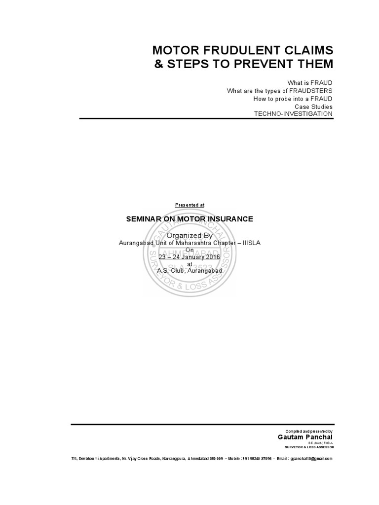 Preventing Motor Insurance Fraud: A Guide to Detecting Fraudulent ...