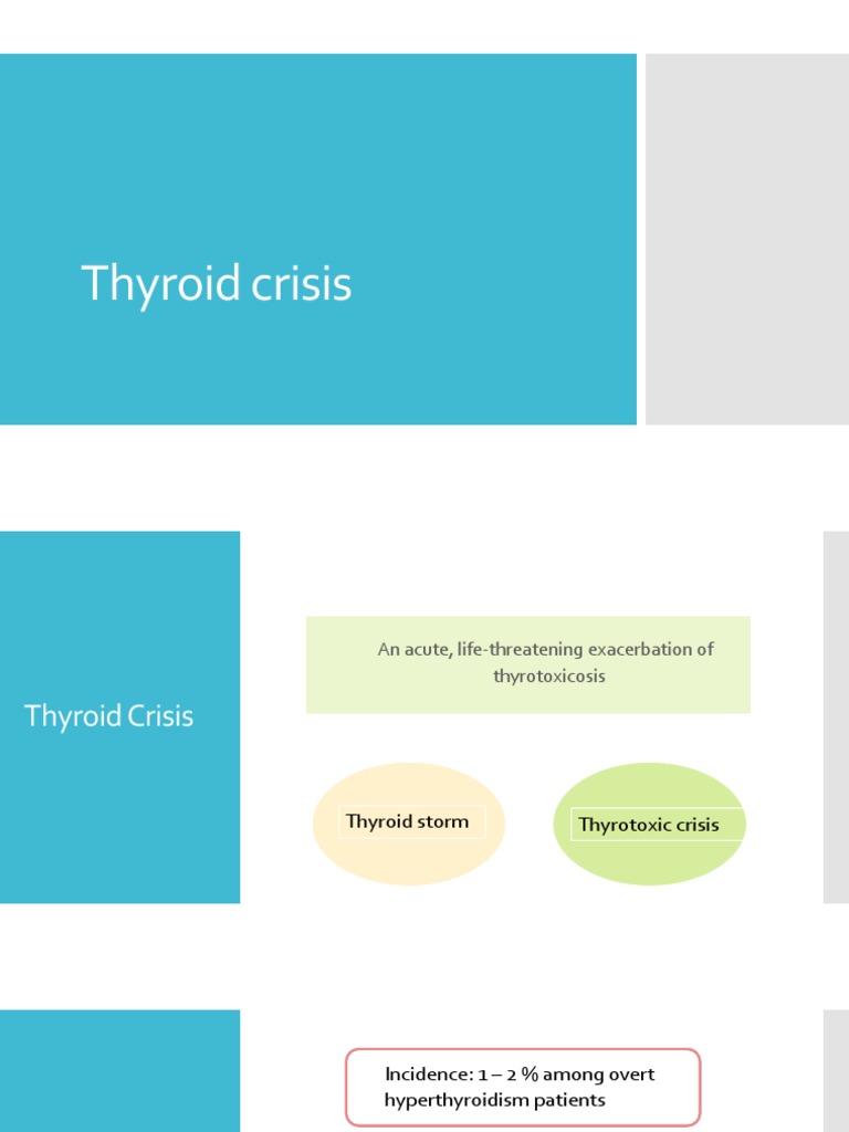 Thyroid Crisis | PDF | Hyperthyroidism | Human Head And Neck