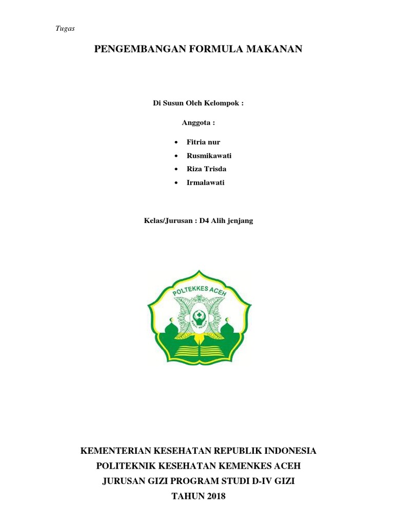 Formula Makanan | PDF