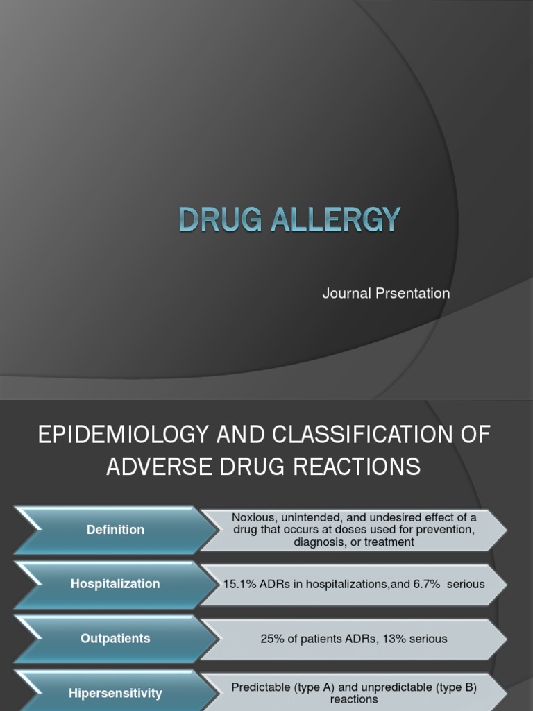 Classification, Manifestations, Diagnosis and Management of Adverse ...